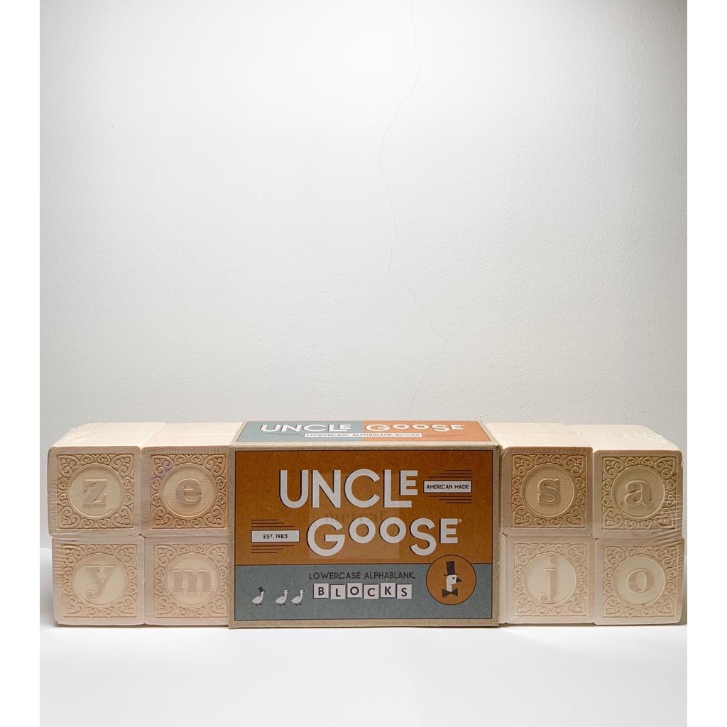 Uncle Goose Lowercase Alphabet Alphablanks Stacking Wood Blocks 600g ...