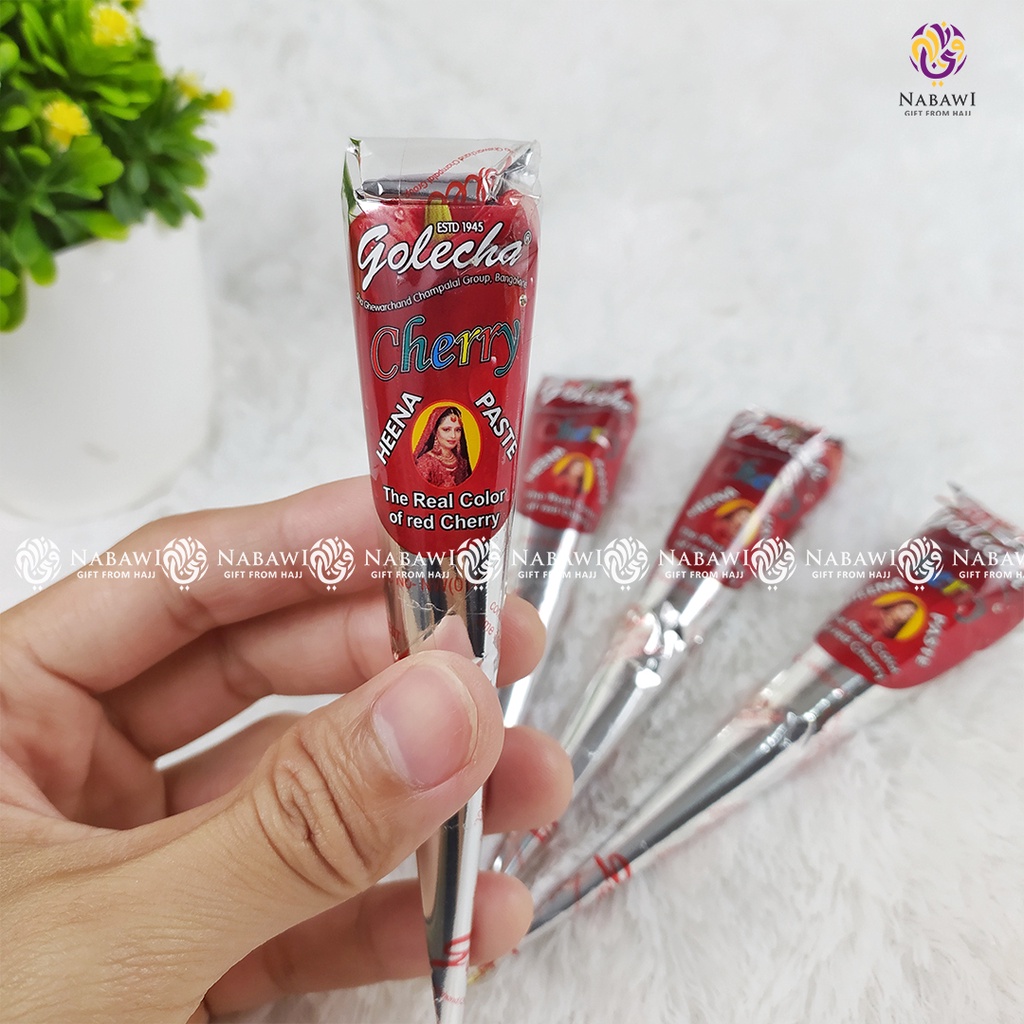 Golecha Henna Paste Red Cherry Henna Bridal Nail Art Girlfriend Nail By ...