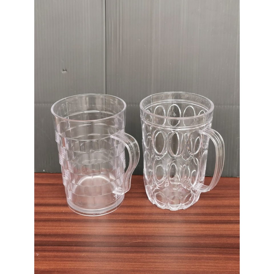 Free PACKING - 500ml Crystal Clear Plastic Mug | Shopee Philippines