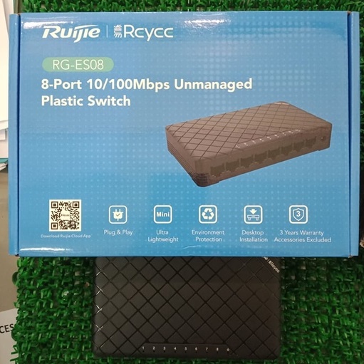 Ruijie Rg Es08 8 Port 100mbps Unmanaged Plastic Switch Shopee