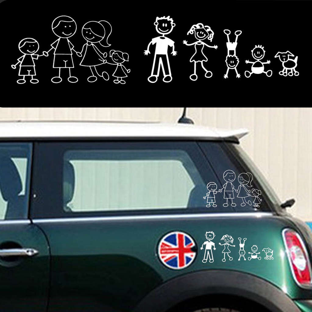 Car Sticker Baby In Car Cartoon Cute Sticker Kids on Board Warning Car ...