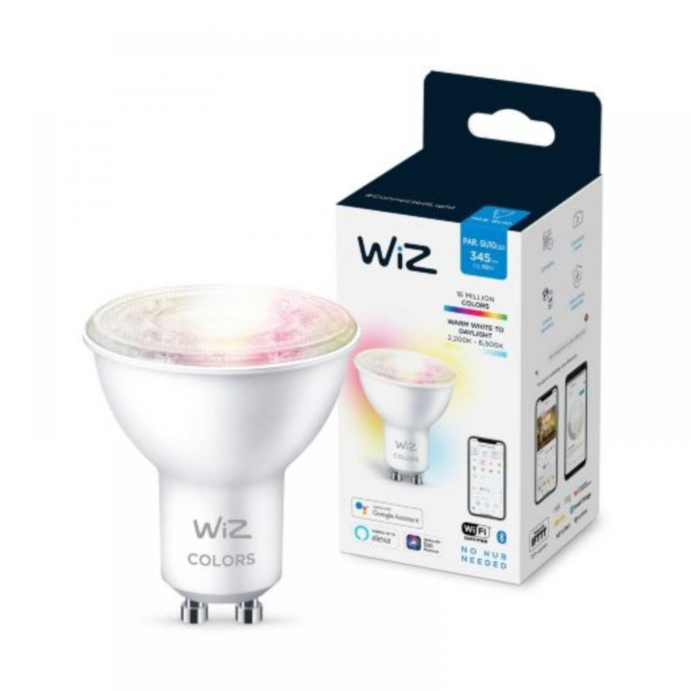 PHILIPS WiZ 4.7W-50W LED GU10 Spot - Tunable White and Colour with RGB ...