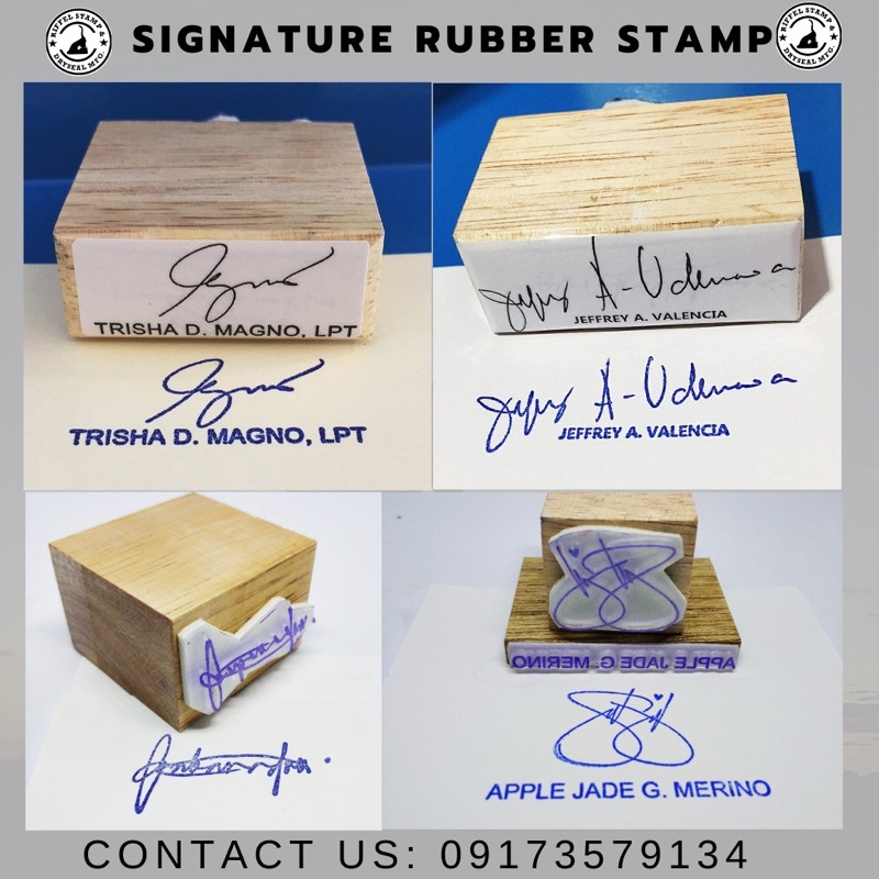 SIGNATURE RUBBER STAMP (Laser Machine Engrave) | Shopee Philippines