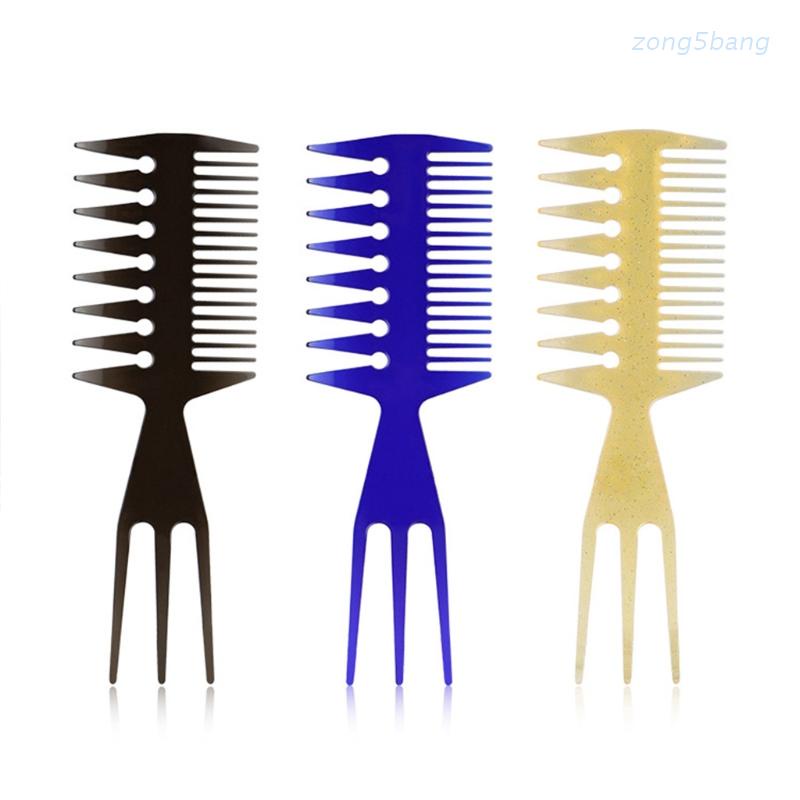 zong Retro Men's Oil Head Comb Double Sided Haircut Shape Texture Combs ...