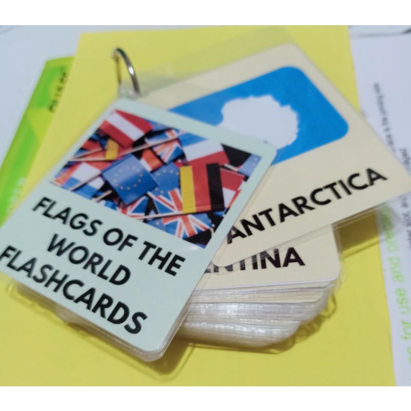 80+10 FLAGS OF THE WORLD with Capital Flashcards | Shopee Philippines