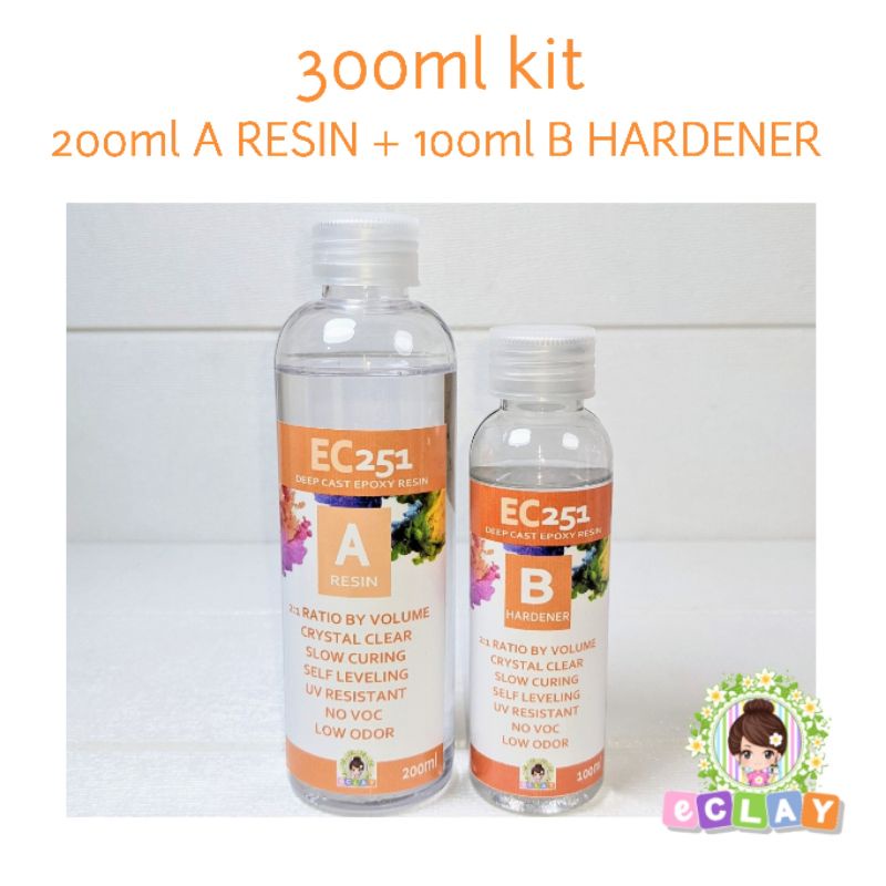 EC251 DEEP CAST AB EPOXY RESIN 2:1 RATIO 300ml/750ml/1.5 liter KIT ...