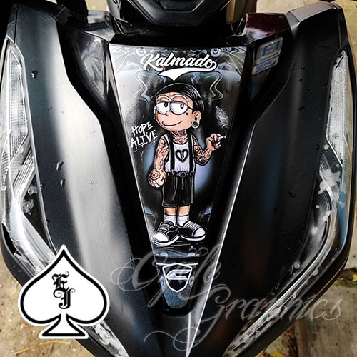 HONDA CLICK V2 FRONT COVER STICKER KALMADO ej cycle | Shopee Philippines