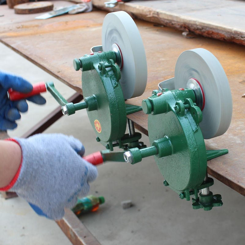 Manual Hand Grinder with Stone scissors sharpener Grinding machine for ...