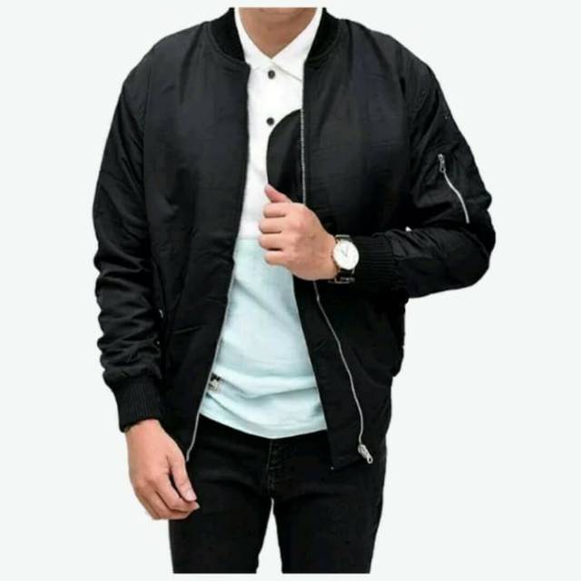 PLAIN WATERPROOF BOMBER JACKET | Shopee Philippines