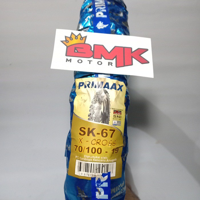 PRIMAAX SK67 X CROSS MOTORCYCLE TIRE 70/100-19 TUBETYPE | Shopee ...