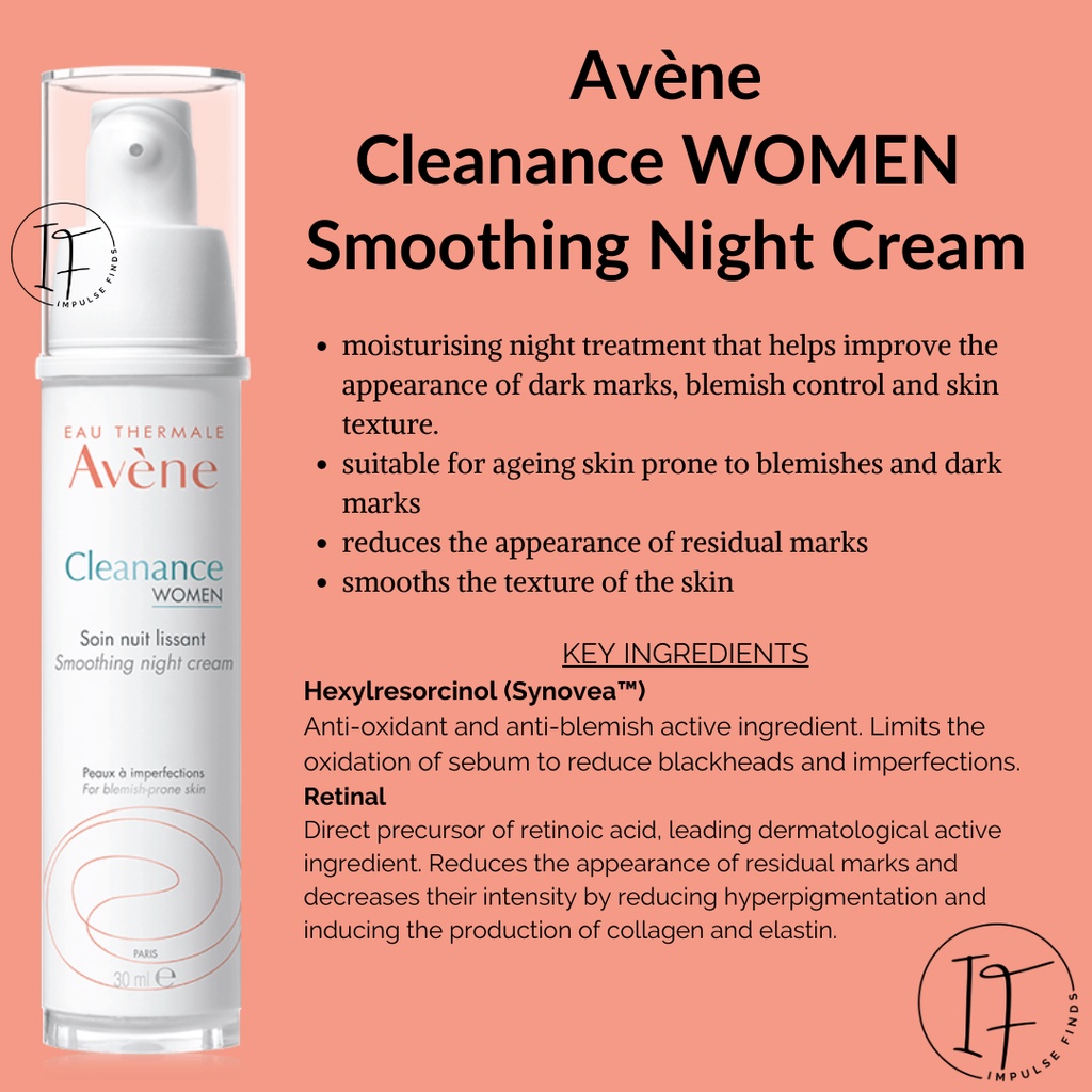 Avene Cleanance Women Smoothing Night Cream 30ml | Shopee Philippines