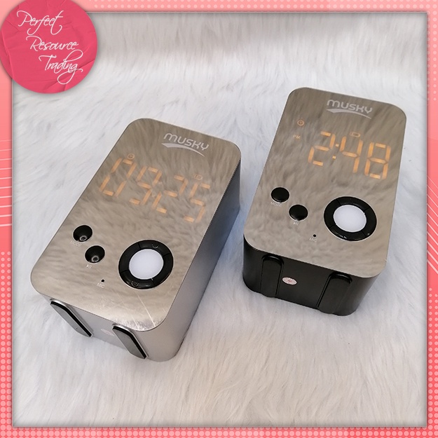 Musky Bluetooth Speaker with Digital Clock and Tuner | Shopee Philippines