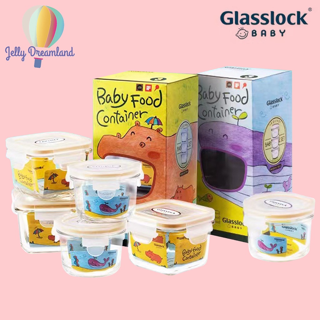 Glasslock Baby Tempered Glass Airtight Food Container Microwave Safe ...