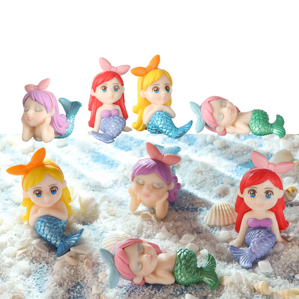 Mermaid Cake Topper Handicraft DIY Bonsai Ornament Bonsai Fairy Garden ...