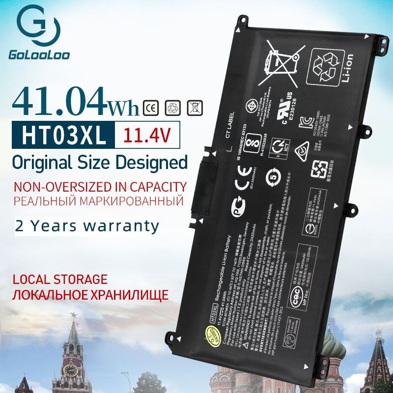 11.4V HT03XL HT03 New Laptop Battery for HP 250 255 G7 Pavilion 14 ...