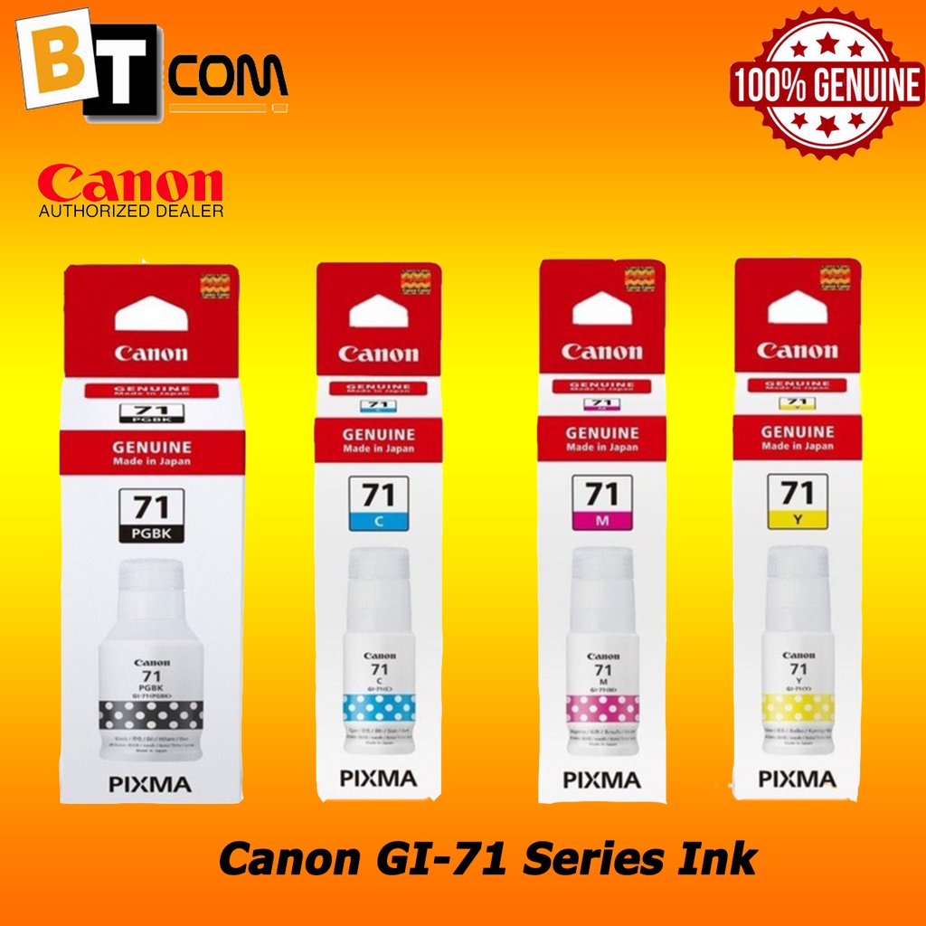 Canon GI-71 Package Set Ink GI-71BK, GI-71C, GI-71M, GI-71Y | Shopee ...