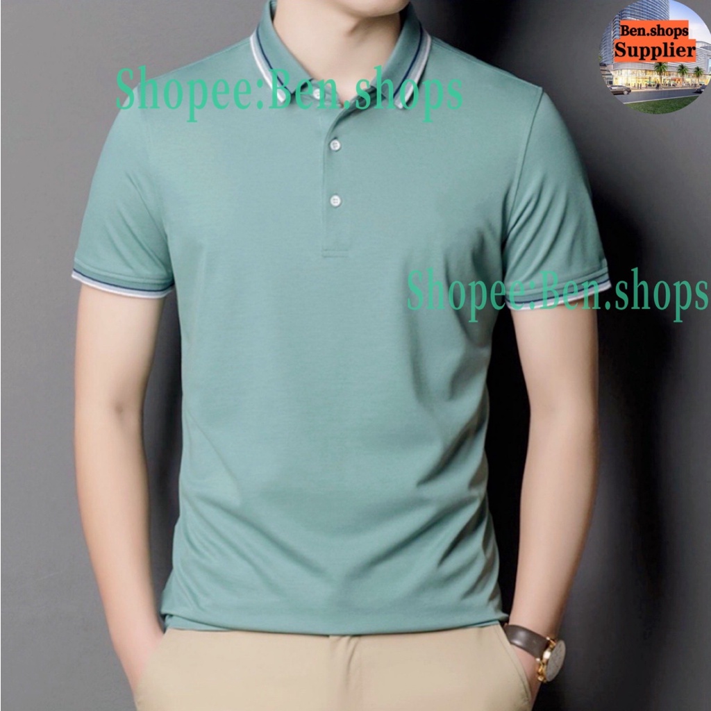 Men polo shirt plain color 100% cotton small to plus size LKD | Shopee ...