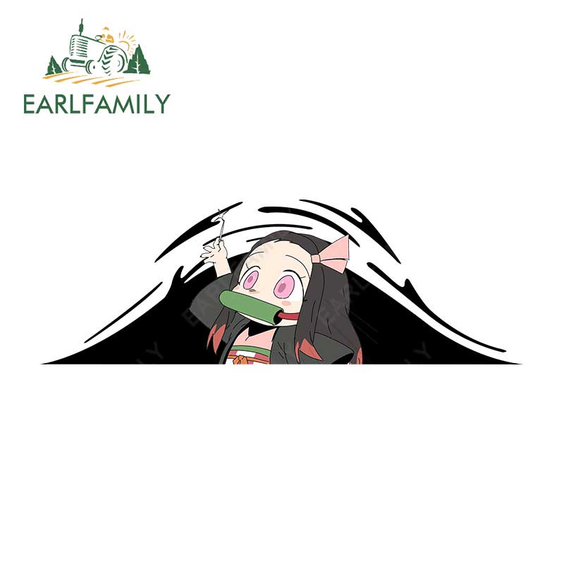 EARLFAMILY 13cm x 4.4cm for Nezuko Demon Slayer Car Stickers Surfboard ...