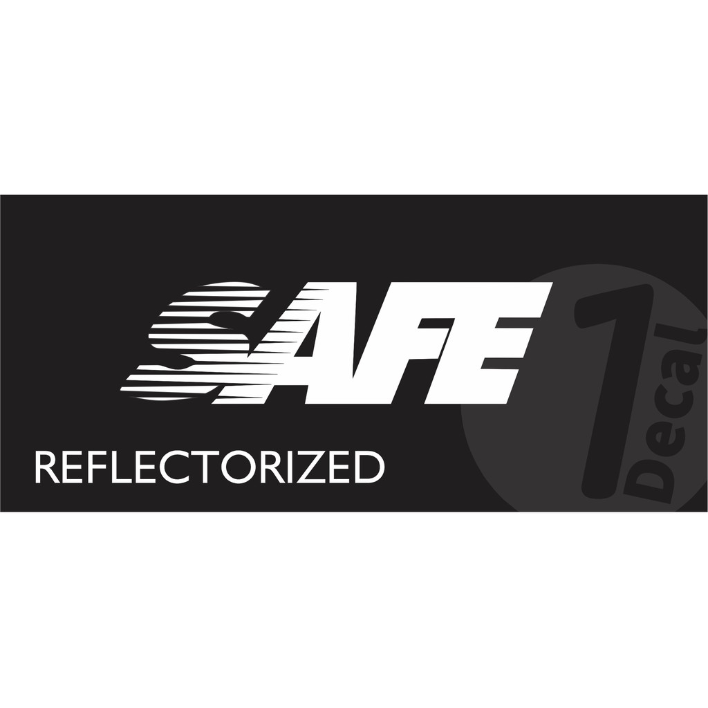 SAFE Decals Sticker for Motorcycle / Cars - WHITE REFLECTORIZED ...