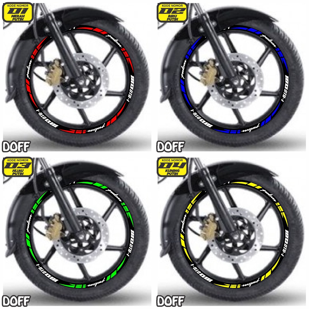 Sticker List Cutting Bajaj Pulsar Rim Trim Variations ARS01 DOFF All ...