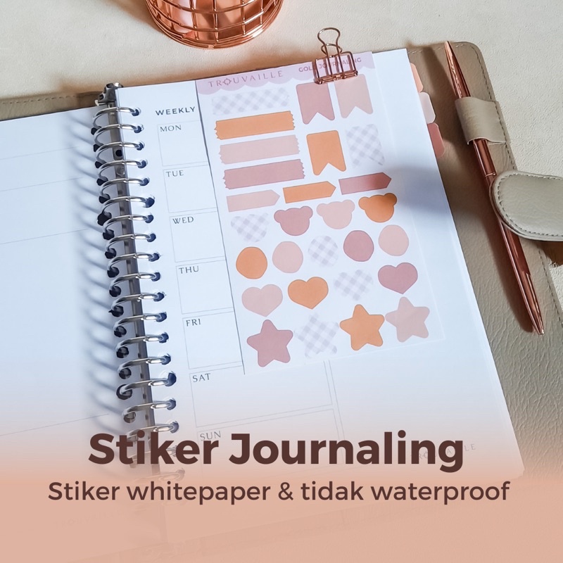 Stickers for cute shape journaling / HVS plain stickers / journaling ...