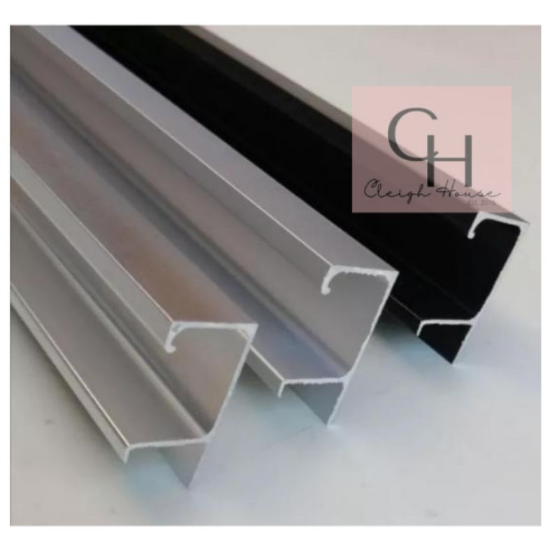 2pcs aluminum type c handle continous grab handle screw type 1.5meters ...