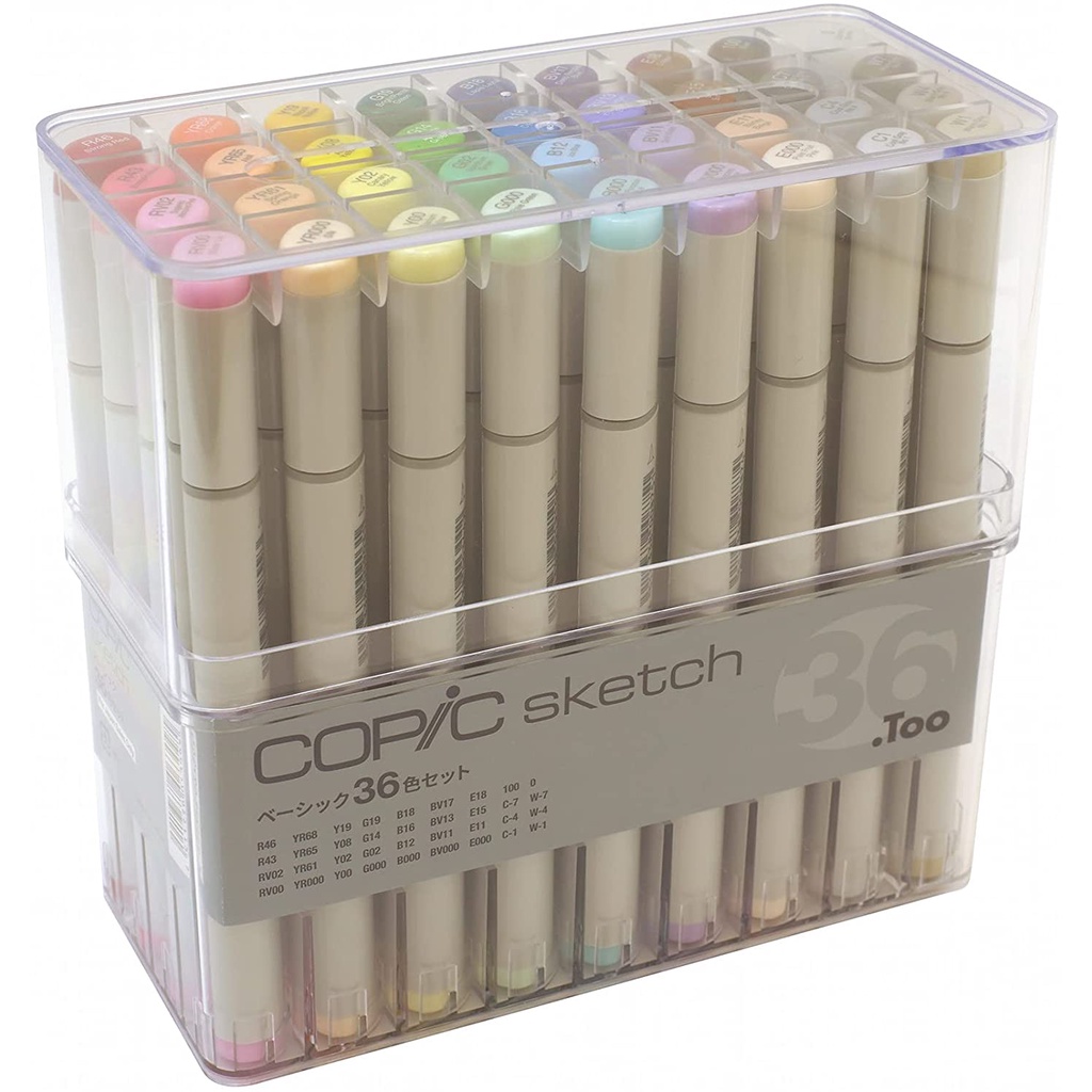 Copic Sketch Marker Basic Set , 36 Colors / Authentic Item Ships from ...