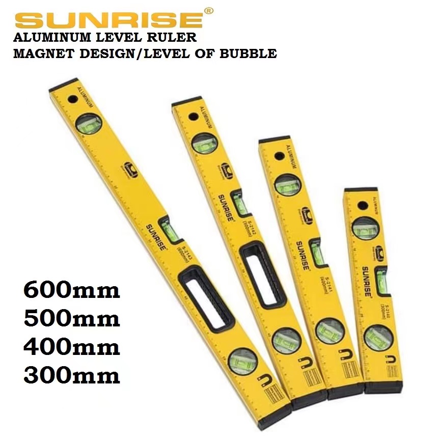 SUNRISE Aluminum Level Bar Ruler Measurement with Magnet Heavy duty ...