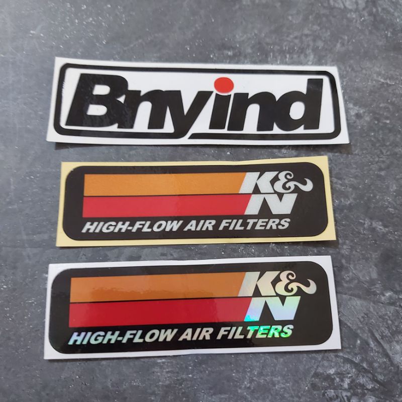 Sticker K&N HIGH FLOW AIR FILTER PRINCUTT | Shopee Philippines