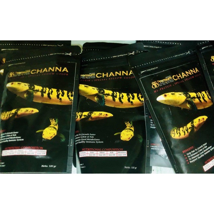 888 premium channa yellow channa yellow Feed Pellet 100gram | Shopee ...
