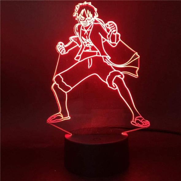 anime led lights Luffy hero monkey D. Luffy USB table lamp 7 color ...