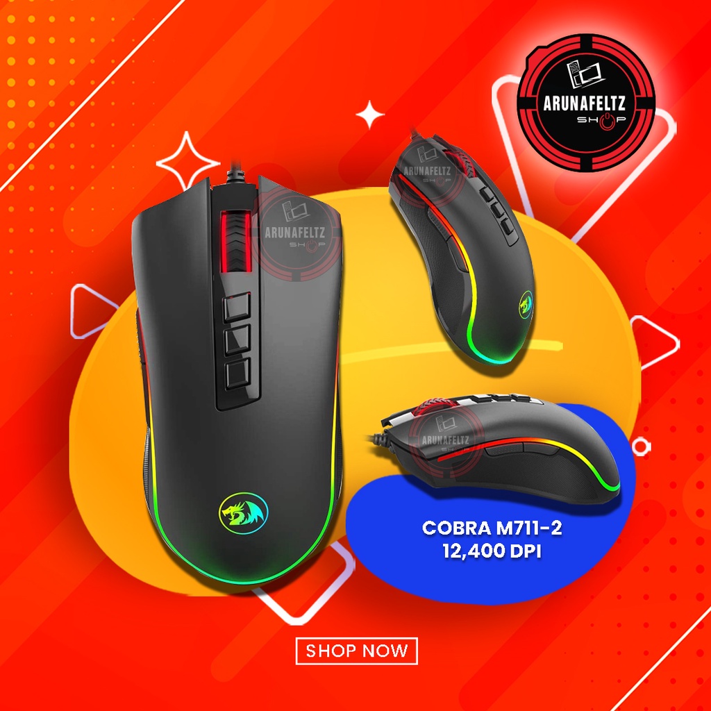 Redragon M711 Cobra Gaming Mouse - Black | Shopee Philippines