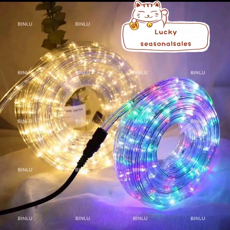 8M Indoor Outdoor Super Bright Led Rope Christmas lights- | Shopee ...