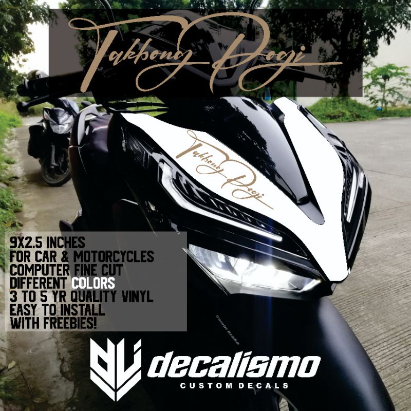 Takbong Pogi Signature Style (Universal Decal) | Shopee Philippines