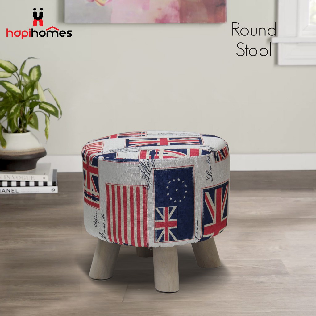 Hapihomes UK Flag Round Stool 30cm X 30cm height | Shopee Philippines
