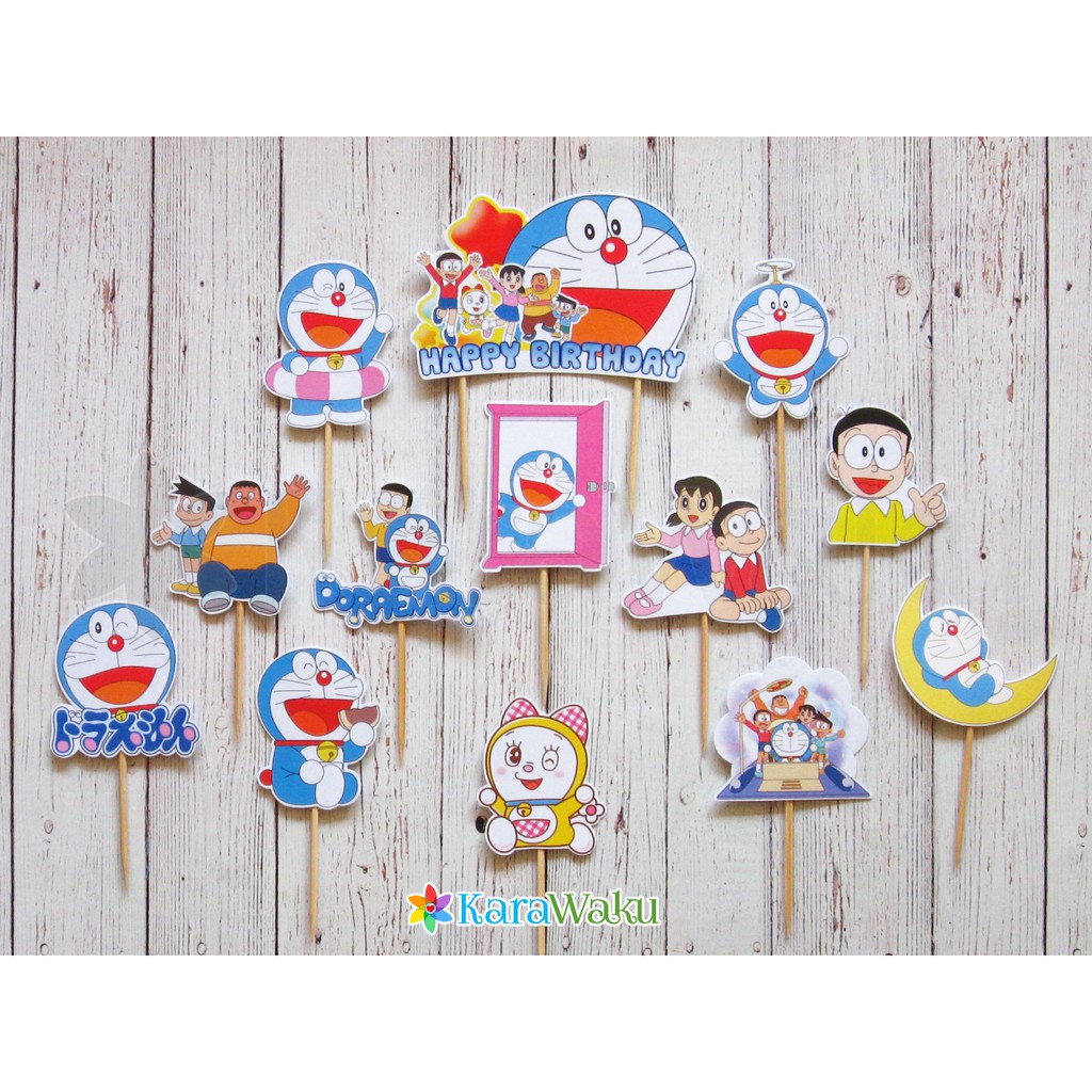 Doraemon Cake Topper / Nobita Shizuka Suneo Giant Birthday Pudding ...