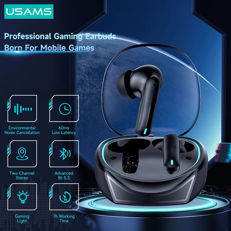 Usams Tws Gaming Earbuds Aac Sbc Hifi Stereo Dual Mic Enc Wireless ...