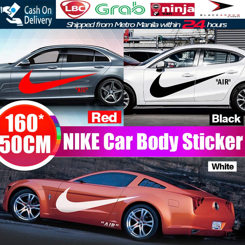 【Fast Delivery】1Pair 2Pcs Nike Car Body Sticker Accessories | Shopee ...