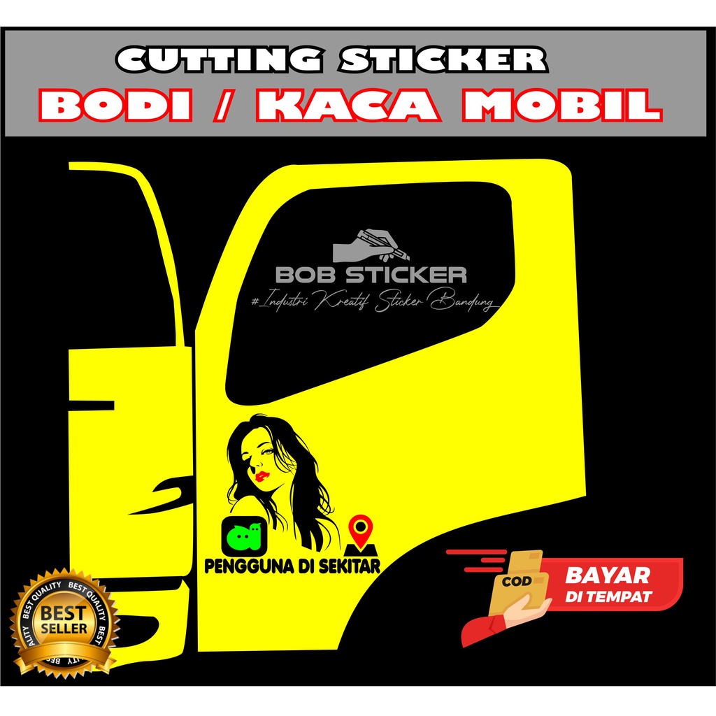 CUTTING CAR GLASS WORDS STICKER / CAR BODY STICKER / OPEN BO STICKER ...