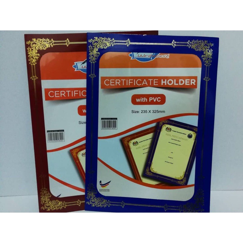 WRITEBEST Certificate Folder (PVC) with Hot Stamping Gold Certificate ...