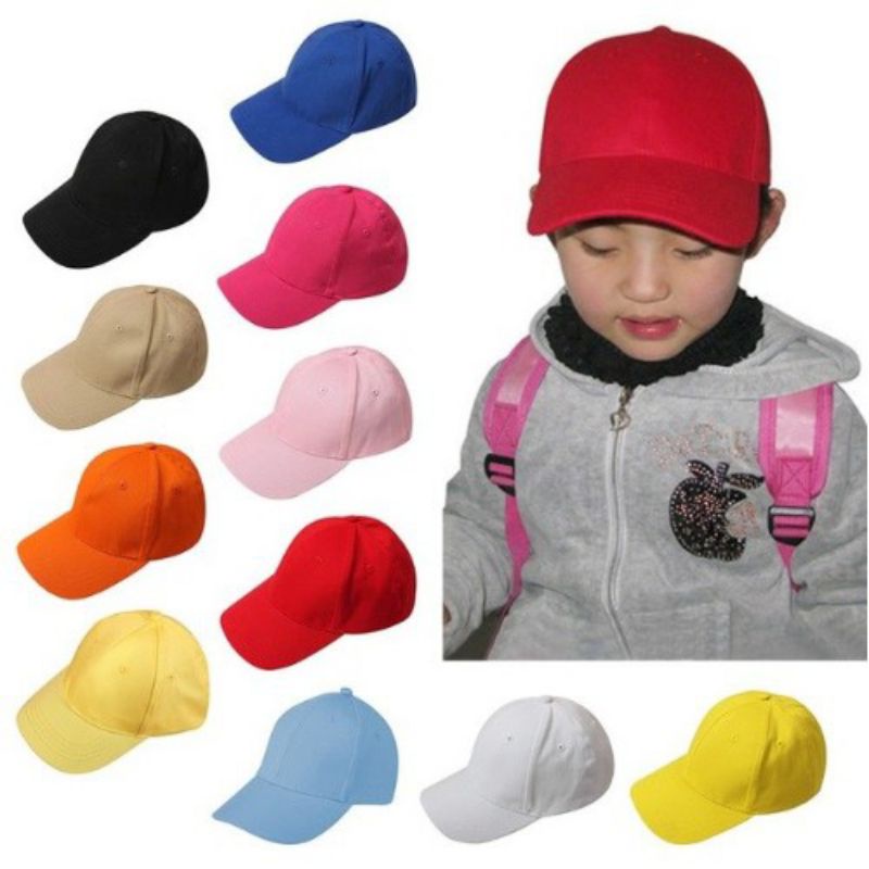Kids Hats Plain Kids Baseball Caps | Shopee Philippines