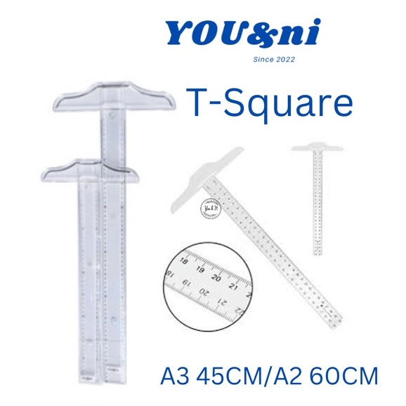 Plastic T-Square Ruler A3 45cm / A2 60cm | Shopee Philippines