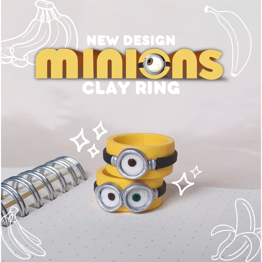 Minion clay ring by CooLAY Scraft | Shopee Philippines