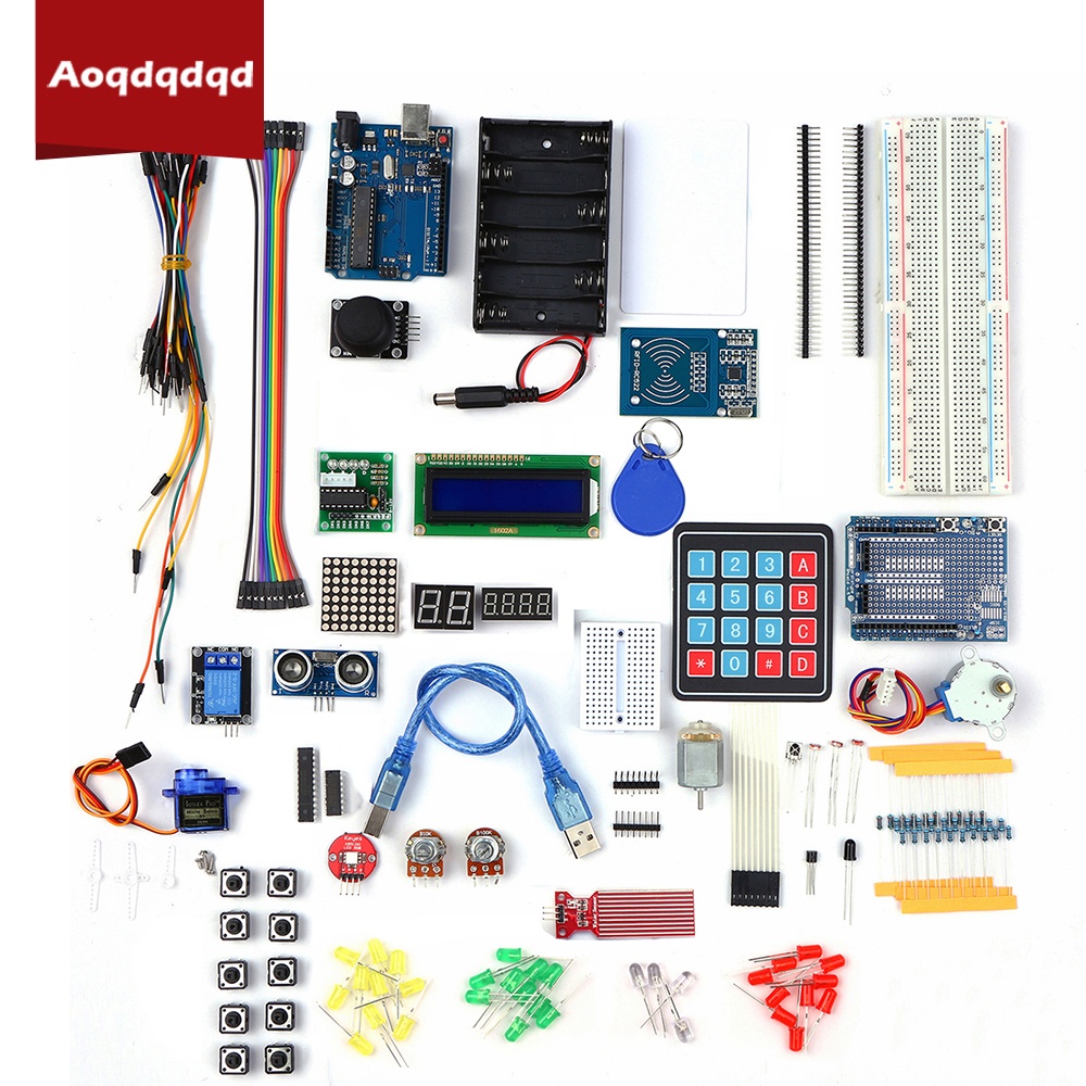 Rfid Starter Kit For Arduino Uno R3 4 4 Keyboard 1602 Lcd Servo Sr04