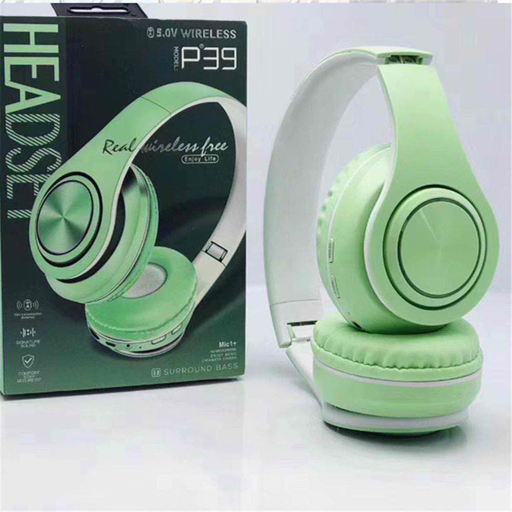 P39 Macaron Wireless bluetooth headset sports game stereo heavy bass ...