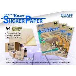 Kraft Sticker Paper sold per PACK | Shopee Philippines