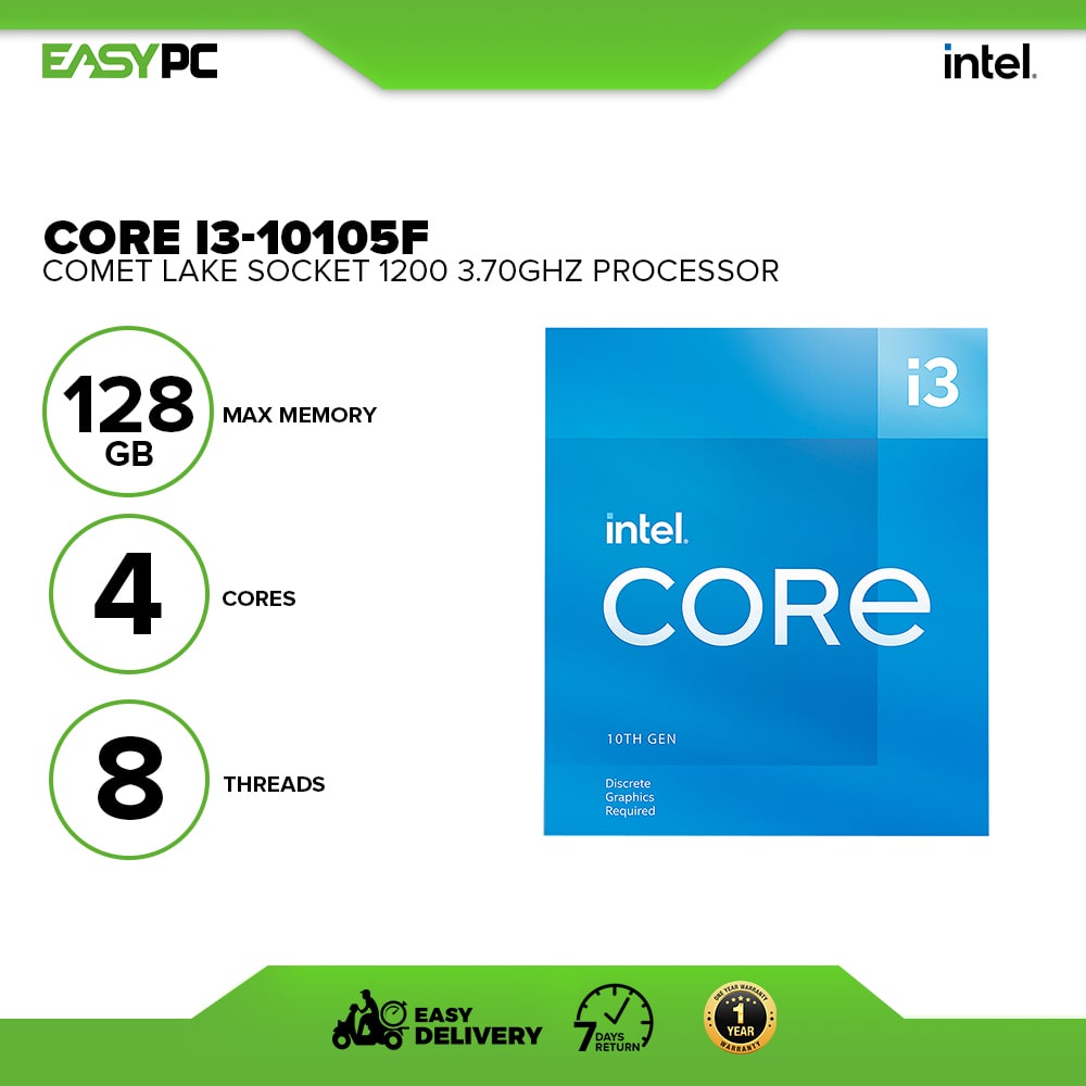 10th Generation Intel Core I3-10105F 1200 3.70GHz CPU | Shopee Philippines