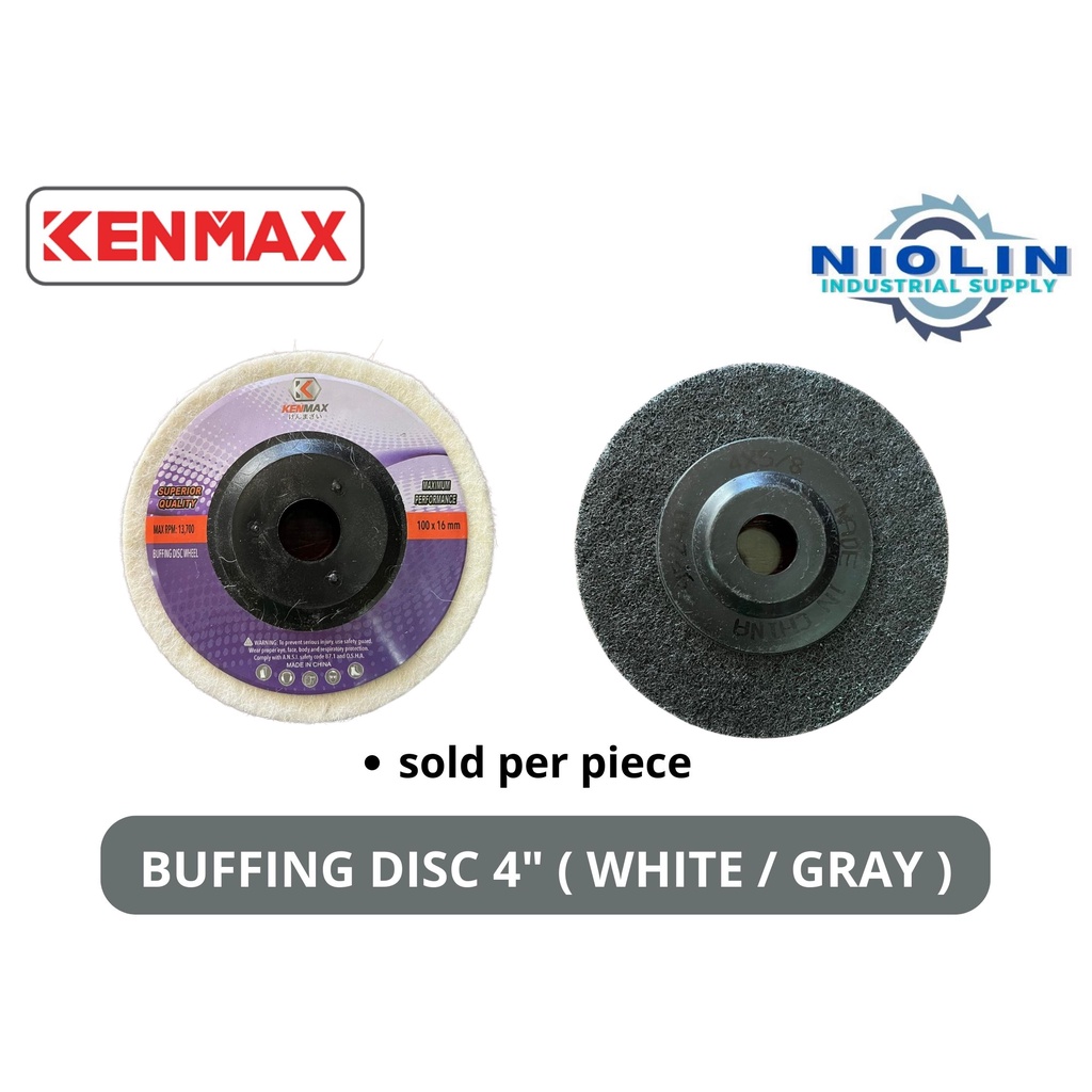 KENMAX BUFFING DISC 4" ( Gray / White ) | Shopee Philippines
