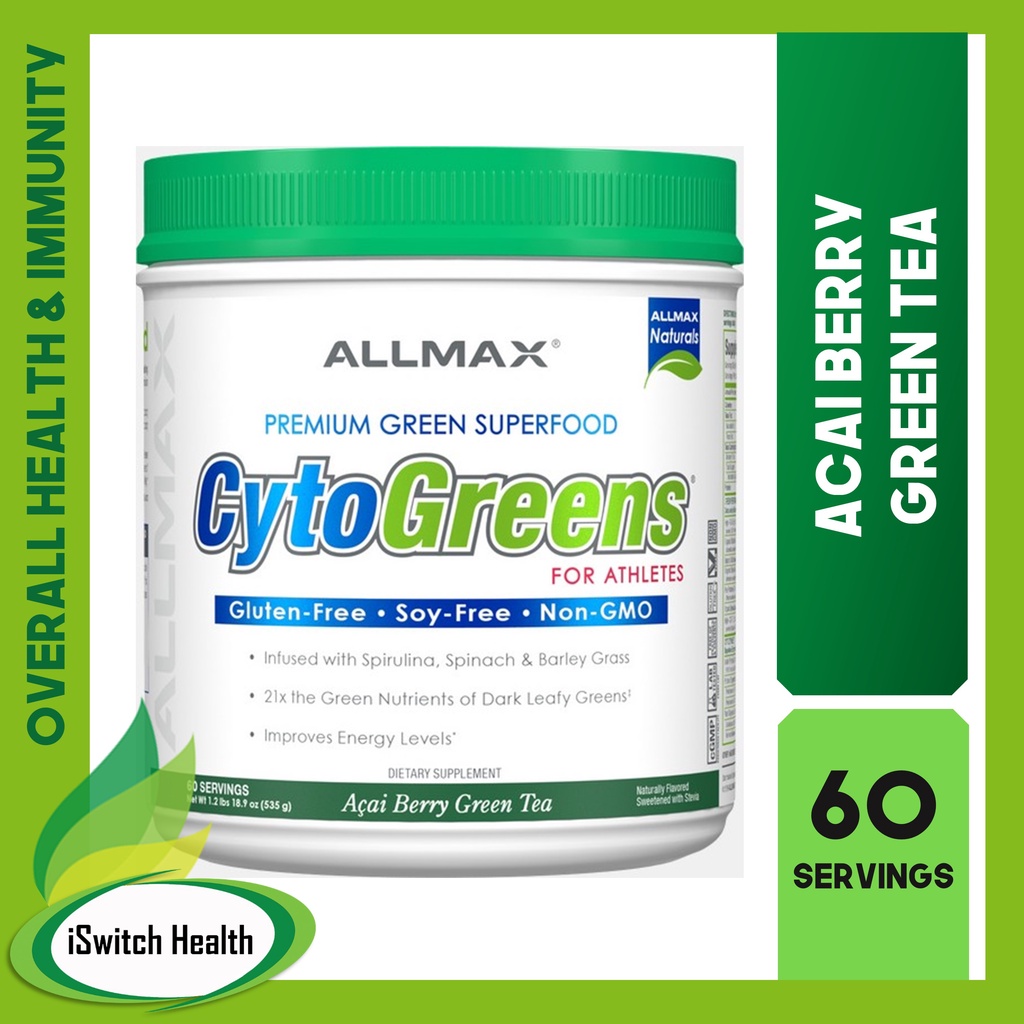 All Max Nutrition CytoGreens - 60 Servings Green Tea | Shopee Philippines