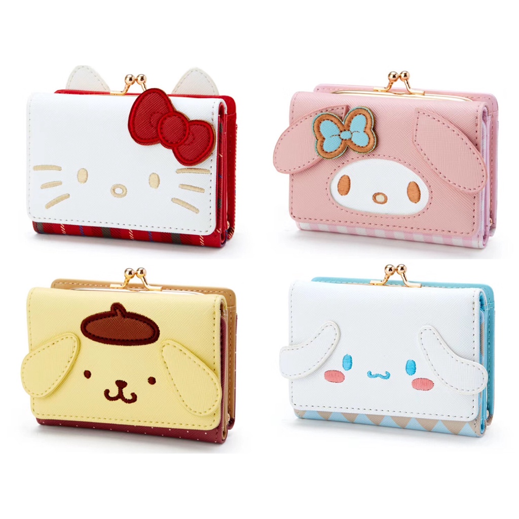 Kawaii Sanrio Coin Purse Cute Hello Kitty My Melody Kuromi Cinnamoroll ...